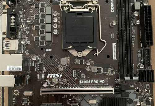 Материнская плата msi h310m pro vd socket 1151 v2