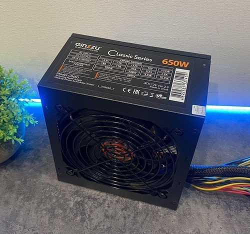 Блок питания ginzu 650W