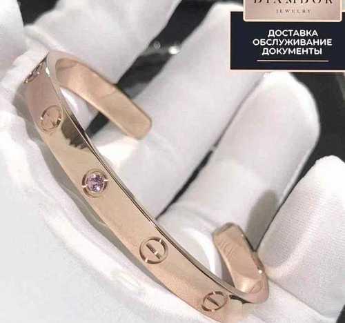 Cartier браслет Love с сапфиром