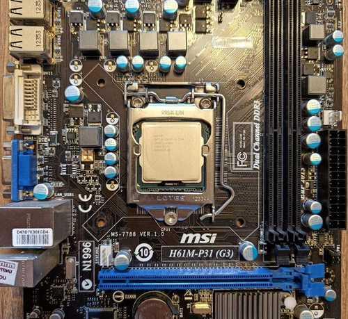 Материнская плата MSI H61M-P31 (G3) s1155