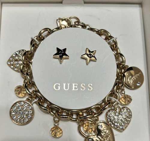 Набор боендовой бижутерии guess. Браслет,серьги