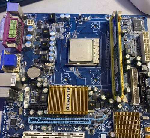 Комплект Gigabyte GA-MA74GM-S2 Athlon 64 x2 ddr2