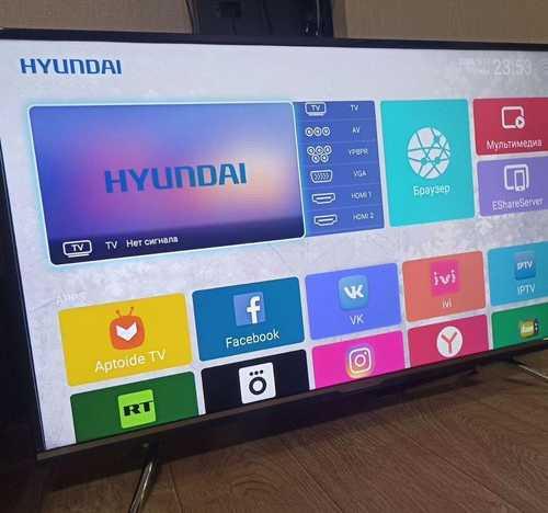 Телевизор Hyundai 40 Дюймов 102 см SMART TV Wi-Fi