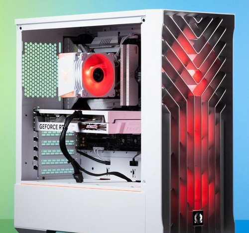 Игровой пк chaotic device233 RTX 4060Ti 8GB NEW Ryzen 5 7600 Phanteks magniumgear NEO Air 2 White