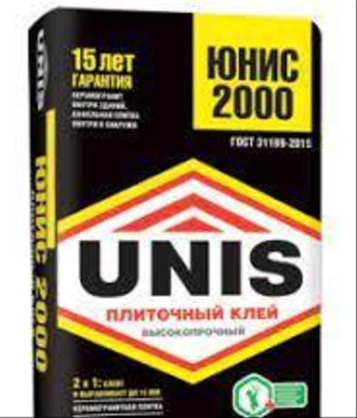 Клей плиточный Unis 2000