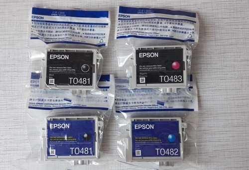 Картриджи Epson T0481, T0482, T0483