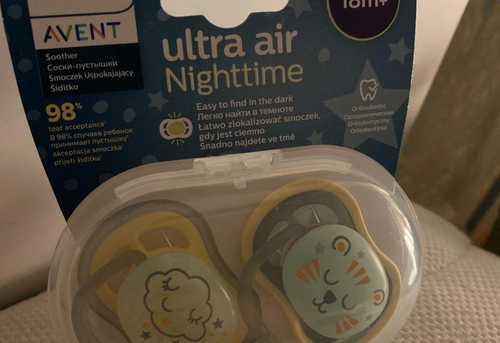 Соска пустышка philips avent ultra air nighttime