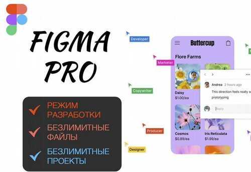 Figma Pro Лицензия на 2 года + Figma Jam в подарок