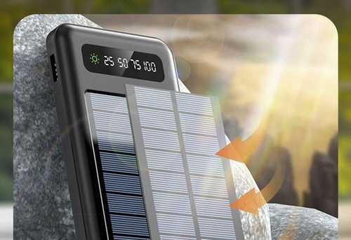 Портативный аккумулятор на 10000mAh на солнечной б