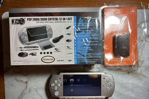 Sony Psp 2000 Ice Silver (Японочка, Прошитая+игры)