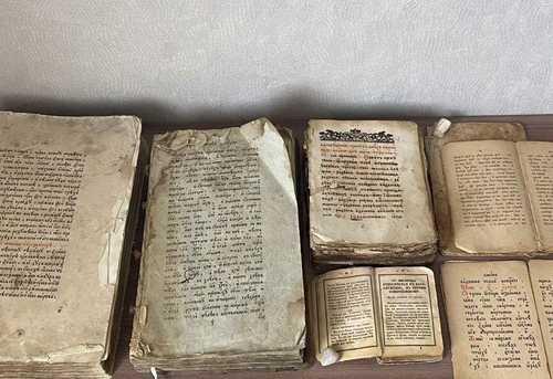 Лот старинных религиозных книг 7 шт