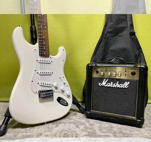 Электрогитара Fender с комбиком Marshall