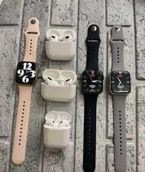 Комплект Apple watch 7 + AirPods Pro/2/3