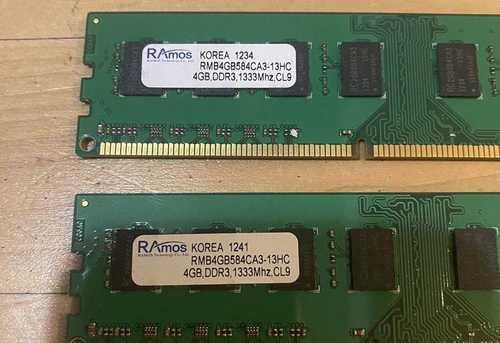 Оперативная память 8gb ddr3