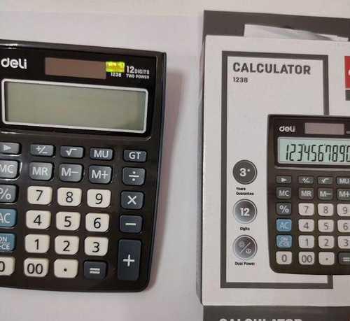 Настольный компактный калькулятор deli 12 цифр
