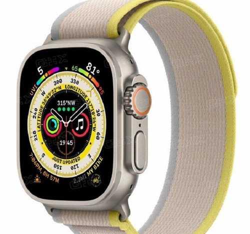 Apple watch Ultra 49mm Trail Loop Yellow/Beige M/L