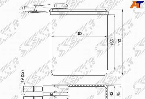 Радиатор отопителя салона isuzu bighorn 91-02/troo