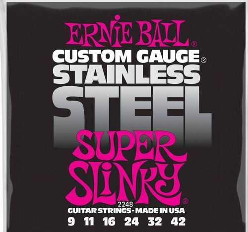 Струны Ernie Ball Stainless Steel Super Slinky 9-42 (2248)