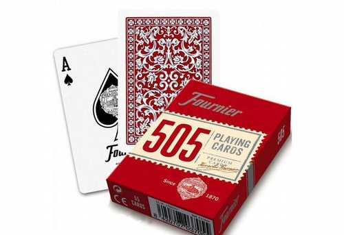 Карты для покера Fournier no. 505 Red пластик