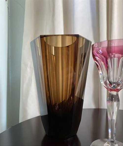 Мозер Moser ваза цветной хрусталь