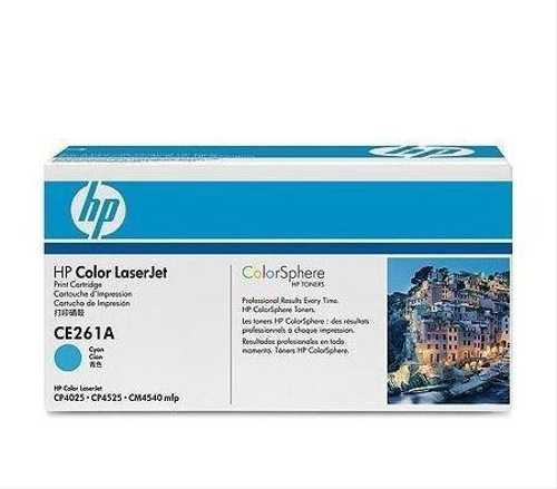 Тонер-картридж HP CE261A Cyan к Color LaserJet для