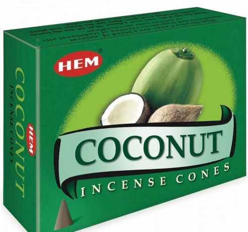 Благовоние конусы Кокос хэм HEM Coconut Cones 28g