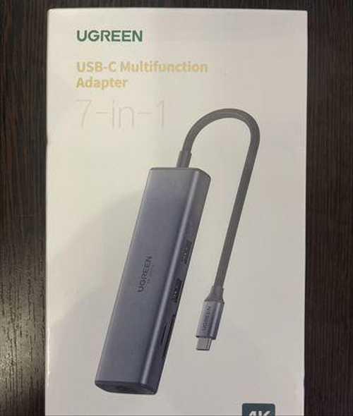 Usb Hub type-c Ugreen 7в1 хаб для ноута hdmi RJ45