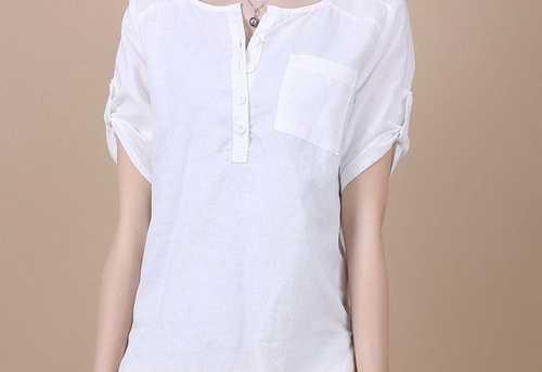 Рубашка блузка Zara хлопковая белая новая