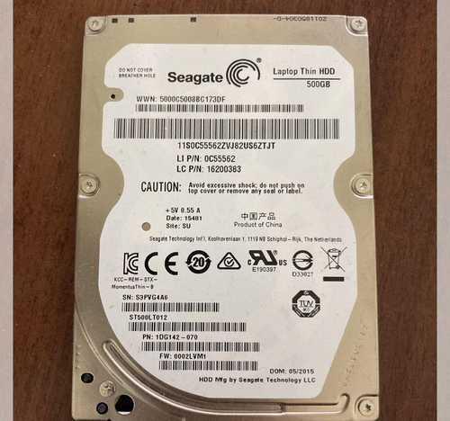 Жесткий диск 2.5 Seagate HDD 500gb ST500LT012