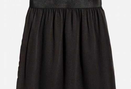 Шифоновая мини юбка H&M черная