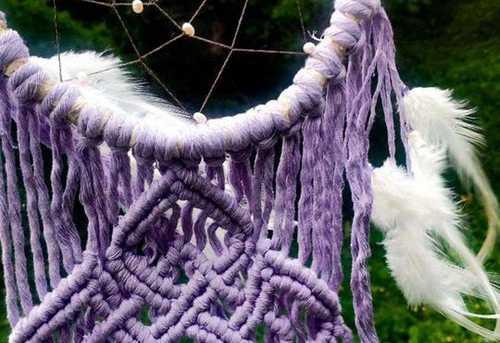 Украшение декоративное ловец снов плетение макраме