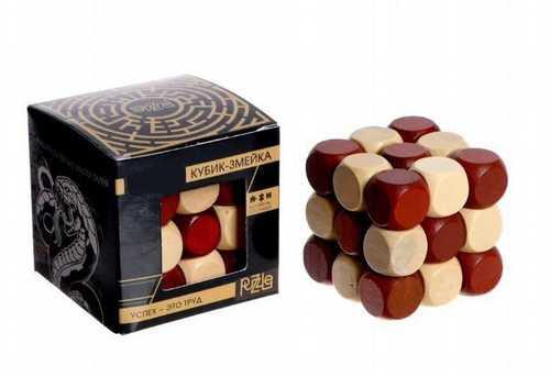 Головоломка, Puzzle, "Кубик-змейка", деревянная