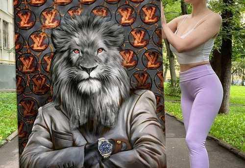 Картины на холсте тигр,лев современные