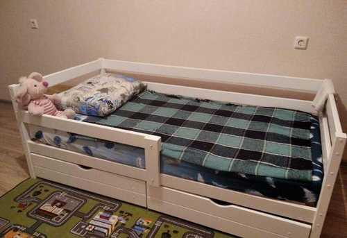 Детская кровать от 3 лет / деревянная кровать