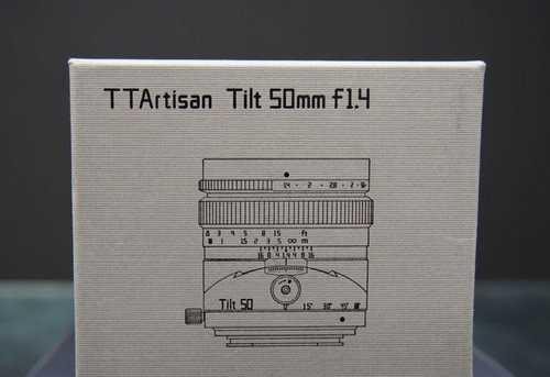 Объектив TTArtisan Tilt 50mm F1.4 Fuji X Mount Чер