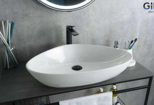 Накладная белая раковина для ванной Gid N9062