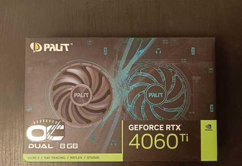 RTX 4060ti новая palit dual oc видеокарта