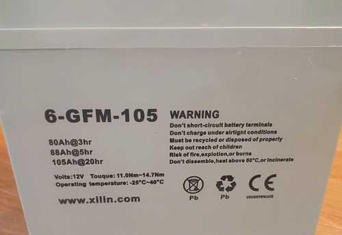 Гелевый-тяговый аккумулятор 6 gfm 105