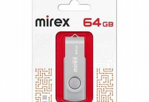 Флешка USB 64Gb (USB 3.0) Mirex Swivel silver