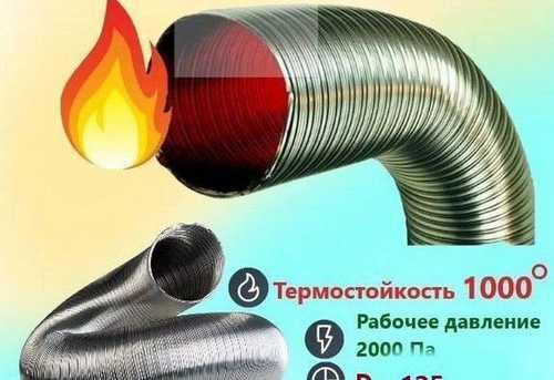 Газоход из нержавейки D125 2 м