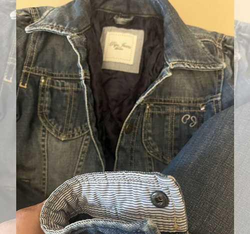 Джинсовая куртка детская утепленная pepa jeans