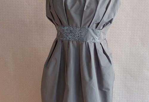 Нарядное платье Италия sara серый 46