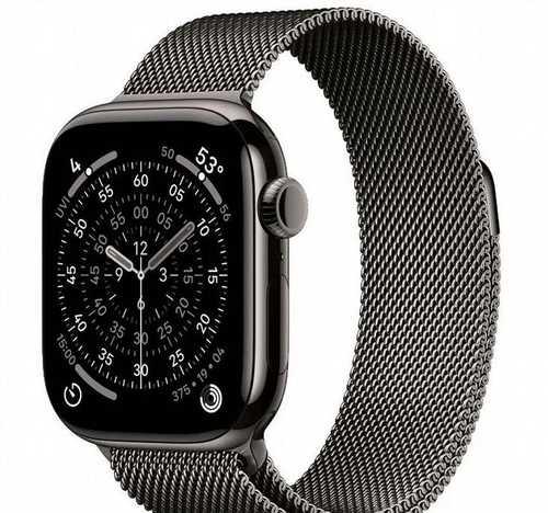 Смарт-часы Apple Watch Series 11,GPS   Cellular 42мм, Titanium Slate Case w Slate Milanese Loop