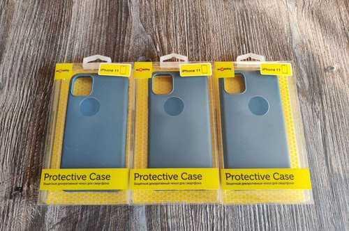 Защитный чехол mObility iPhone 11 (синий)