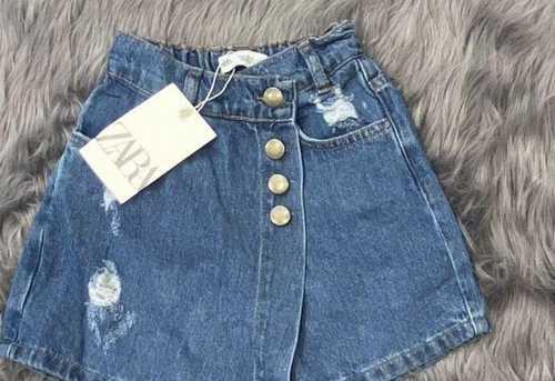 Юбка шорты джинсовая Zara новые 98 104