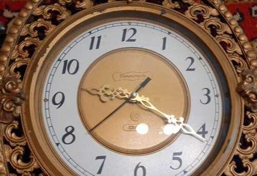 Часы настенные СССР янтарь кварц