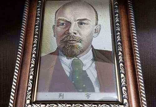 Портрет Ленина. Китай, шелкография