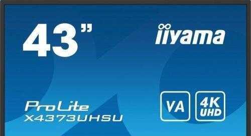 Монитор Iiyama 42.5 ProLite x4373uhsu-B1 черный VA
