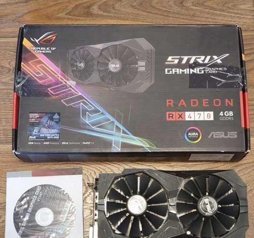 Видеокарта rx470 4gb Asus Strix