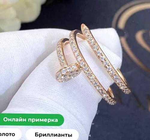 Кольцо Cartier Juste un Clou, бриллианты 0,5ct